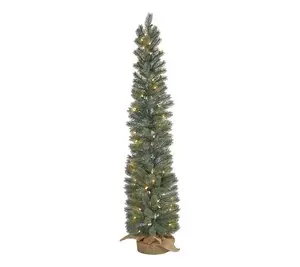 NEARLY NATURAL 4' Green Pine Christmas Tree - One-color
