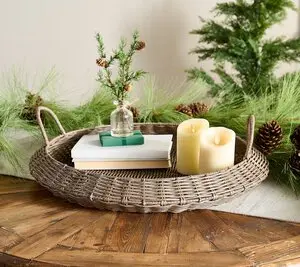 SIMPLY STUNNING BY JANINE GRAFF Simply Stunning Oversized Round Basket Trayby Janine Graff - One-color