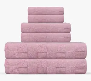 DEPERA HOME Waffle Terry 6 Pcs Turkish Towels S Et - One-color