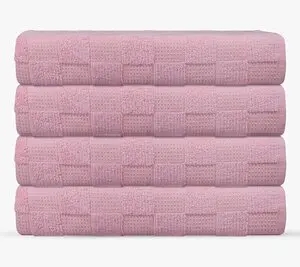 DEPERA HOME Waffle Terry 4 Pcs Turkish Bath Tow Els Set - One-color