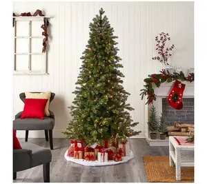 MR. CHRISTMAS Nearly Natural 7' Fraser Fir Christmas Tree - One-color