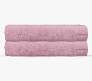 DEPERA HOME Waffle Terry 2 Pcs Turkish Bath She Et Towels Set - One-color