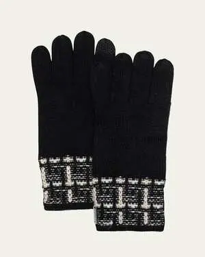 Gorski Gorski Cashmere Knit Gloves Black Black
