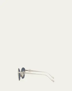 Loewe Metal Anagram Cat Eye Sunglasses - Black