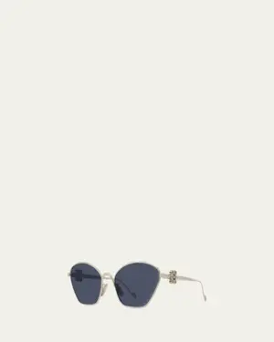 Loewe Metal Anagram Cat Eye Sunglasses - Black