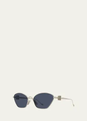 Loewe Metal Anagram Cat Eye Sunglasses - Black