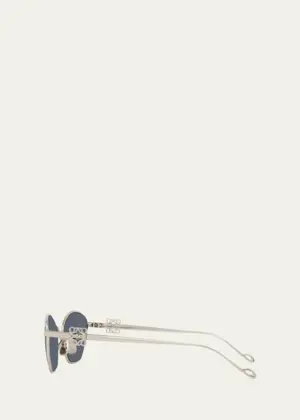 Loewe Metal Anagram Cat Eye Sunglasses - Black