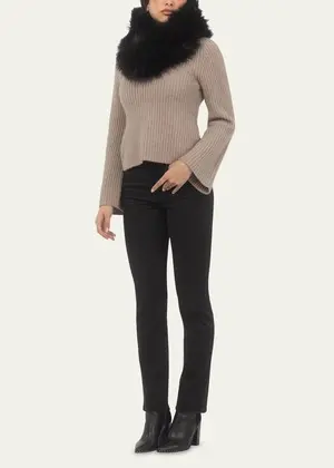 Gorski Select Lamb Shearling Infinity Scarf