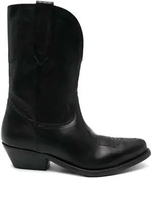 GOLDEN GOOSE Wish Star Leather Boots - Black