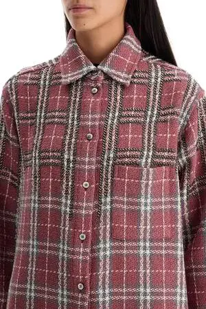 GOLDEN GOOSE Checkered Tweed Overshirt With Appliqu