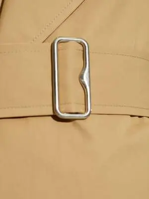 Burberry Cotton Gabardine Trench Coat - Beige