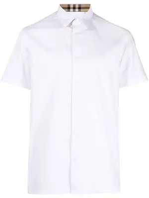 Burberry Ekd Logo Cotton Shirt - White