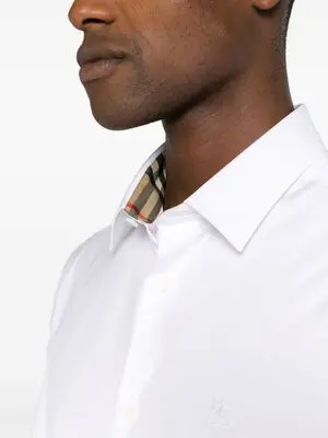 Burberry Ekd Logo Cotton Shirt - White