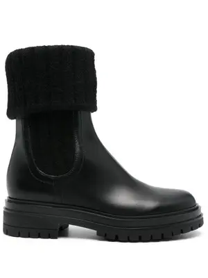 GIANVITO ROSSI Leather Chelsea Boots - Black