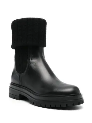 GIANVITO ROSSI Leather Chelsea Boots - Black