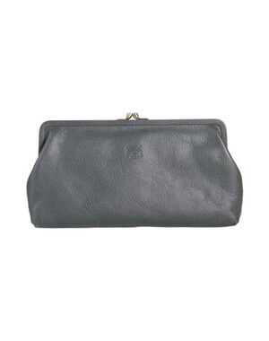 Il Bisonte Leather Clutch Grey