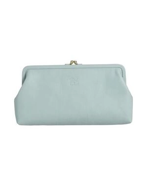Il Bisonte Leather Clutch - Sky Blue