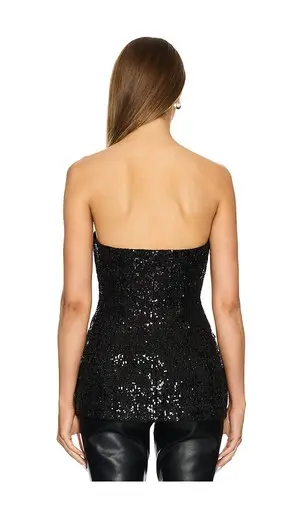 Astr The Label Milani Sequin Embellished Tweed Top