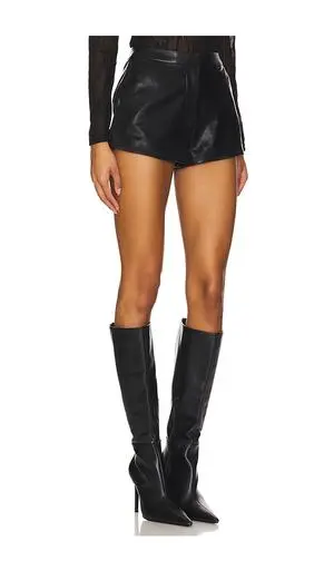 LOVERS AND FRIENDS Faux Leather Shorts - Black