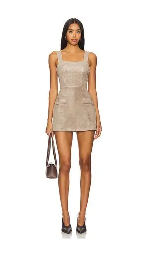 Amanda Uprichard Yorke Skort Romper - Taupe