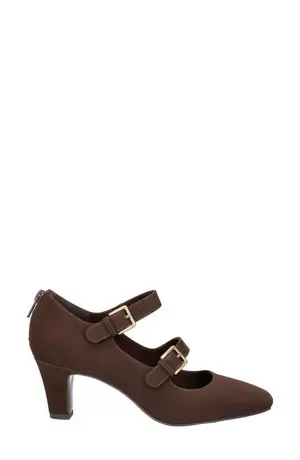 EASY WORKS BY EASY STREET Willis Mary Jane Pumps - Brown Matte