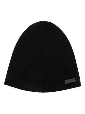 Saint Laurent Ribbed Beanie - Black