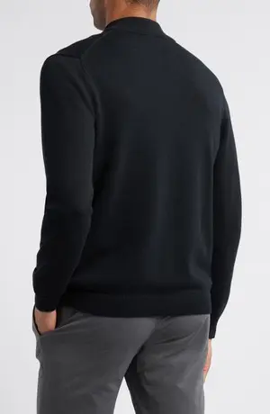 RHONE Commuter Quarter-zip Sweater - Black