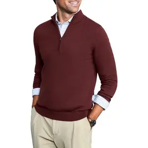 RHONE Commuter Quarter-zip Sweater - Cherry Bark
