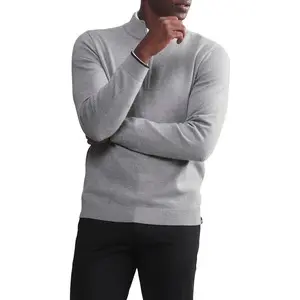 RHONE Commuter Quarter-zip Sweater - Gray Heather