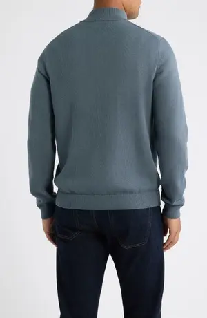 RHONE Commuter Quarter-zip Sweater - Shadow Blue