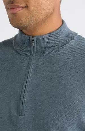 RHONE Commuter Quarter-zip Sweater - Shadow Blue