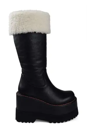ZIGI Flor Faux Fur Trim Platform Boots