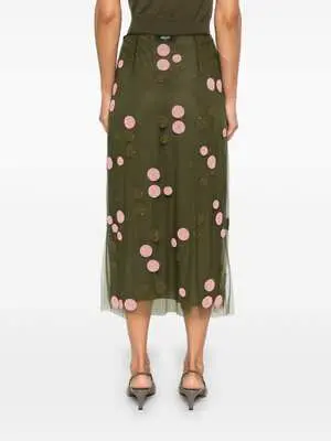 Fendi Polka-dot Tulle Midi Skirt