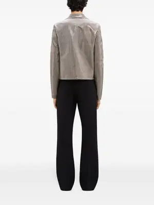 COURREGES Shaded-logo Patent Biker Jacket