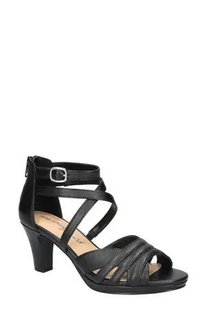 EASY WORKS BY EASY STREET Crissa Strappy Sandal - Black
