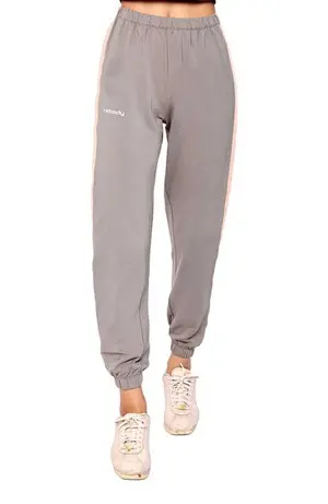 REBODY Homebase Fleece Sweatpants - Sage/stripe