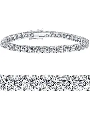 BLISS DIAMOND 10ct Lab Grown Diamond Tennis Bracelet - 14k White Gold