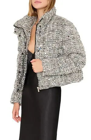 MILLY Hayes Sequin Puffer Jacket