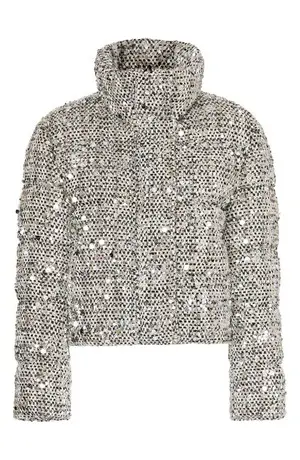 MILLY Hayes Sequin Puffer Jacket