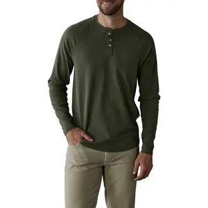 THE NORMAL BRAND Everyday Henley - Oakmoss