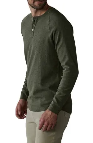 THE NORMAL BRAND Everyday Henley - Oakmoss
