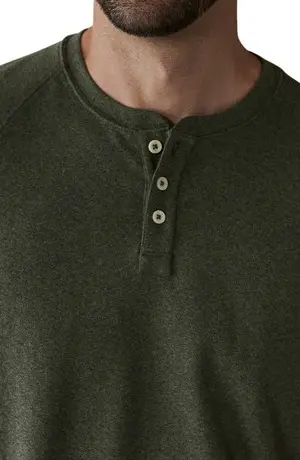 THE NORMAL BRAND Everyday Henley - Oakmoss