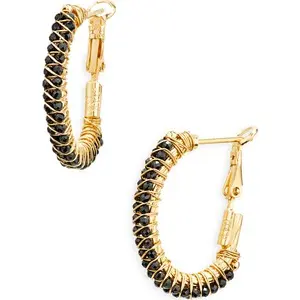 Gas Bijoux Lucky Lyre Hoop Earrings - Black