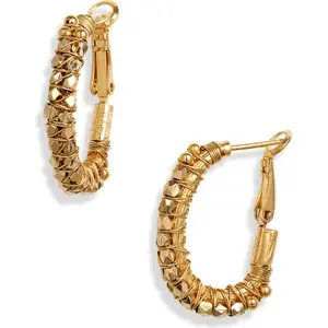 Gas Bijoux Gas Bijoux Lucky Lyre Hoop Earrings Gold