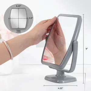 ZADRO Geo Makeup Mirror With Magnification - Gray