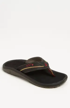 Olukai Kia'i Ii Flip Flop - Black/ Black