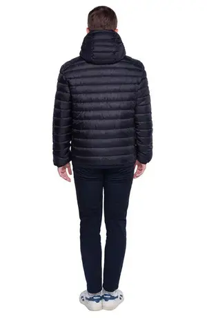 ROKKA&ROLLA Lightweight Quilted Hooded Puffer Jacket - Very Black