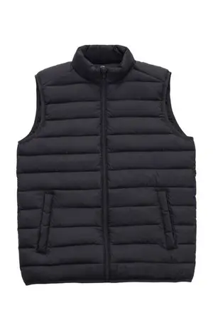 ROKKA&ROLLA Lightweight Puffer Vest - Black