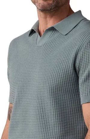 THE NORMAL BRAND Waffle Knit Polo - Juniper