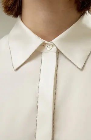 Lilysilk Beaded Chain Silk Shirt